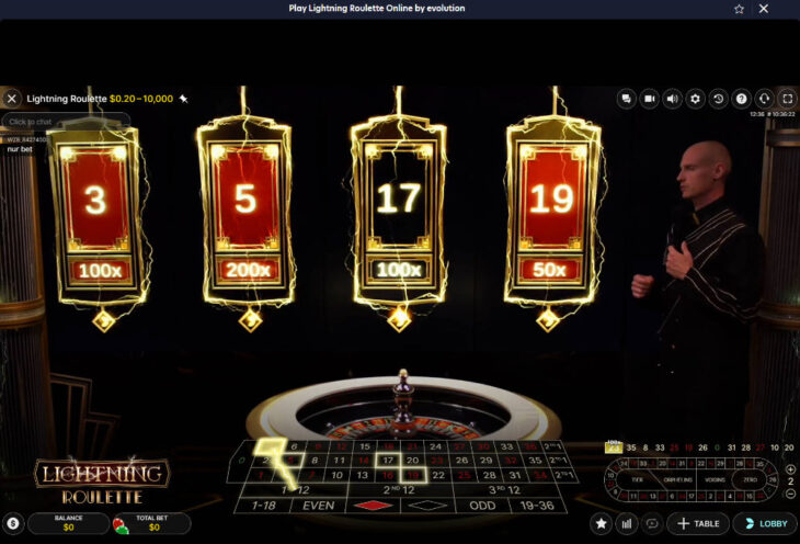 Lightning Roulette Online » Payout Chart & Rules